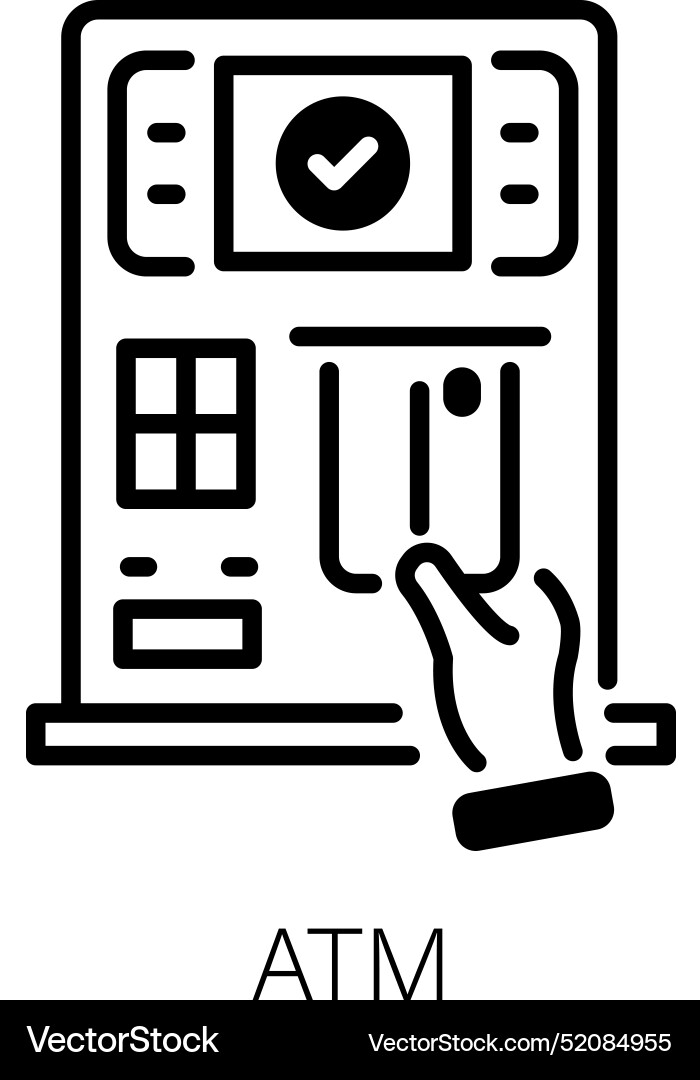 Atm Royalty Free Vector Image - VectorStock