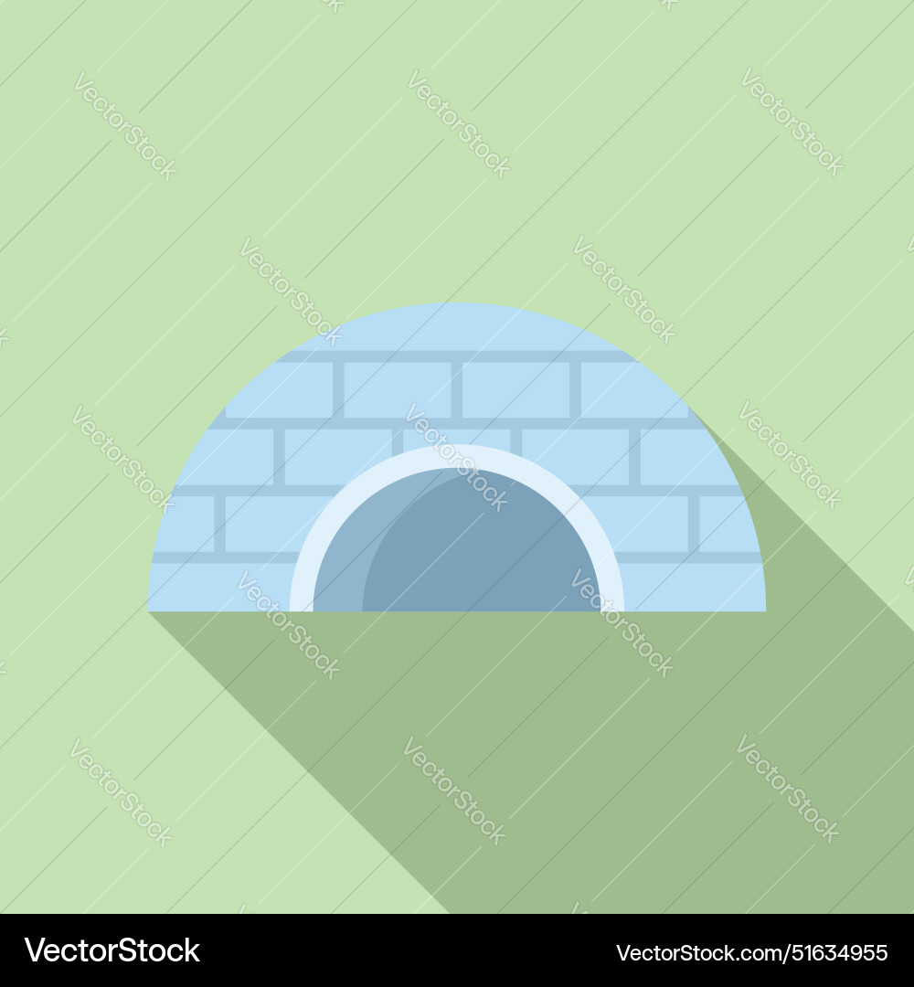 Igloo building with ice bricks for winter tourism Vector Image