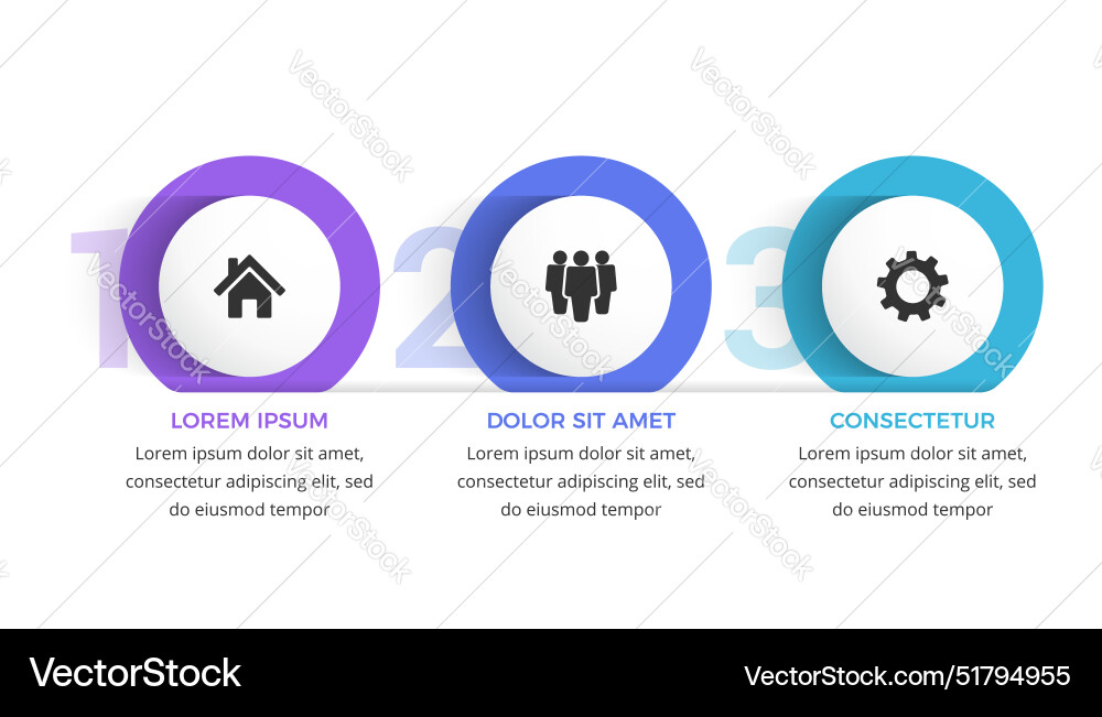 Process infographics Royalty Free Vector Image