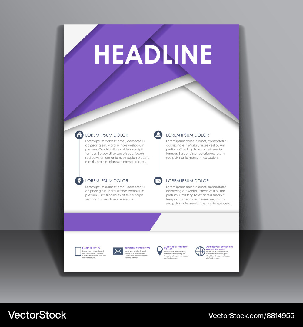 Template flyer with information for advertising Vector Image