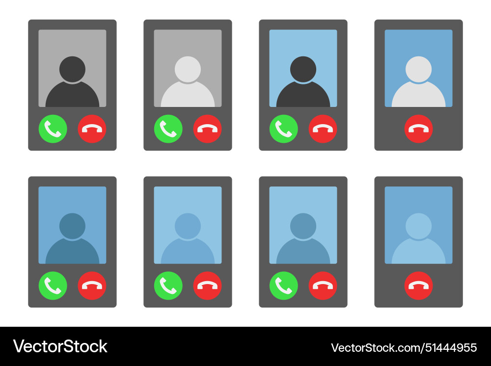 User icon incoming video call profile picture Vector Image