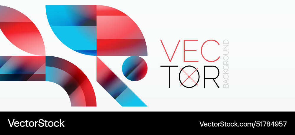 Assorted geometric shapes unite in a minimalistic Vector Image