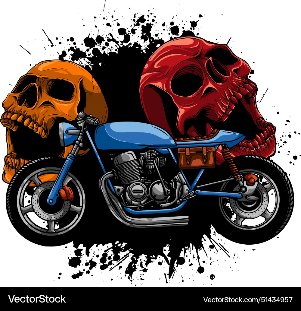 Cafe racer motor bike design Royalty Free Vector Image