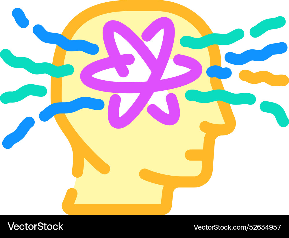 Consciousness unsolved mystery color icon Vector Image