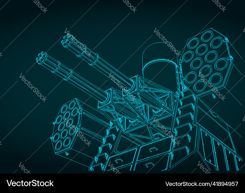 Shipborne Missile System - Anti-Aircraft Vector Image