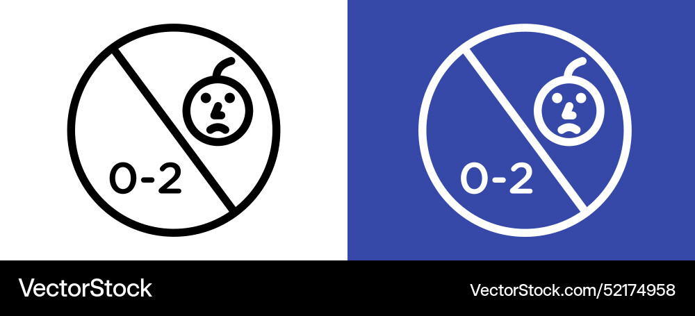 Age restriction sign for child logo set Royalty Free Vector