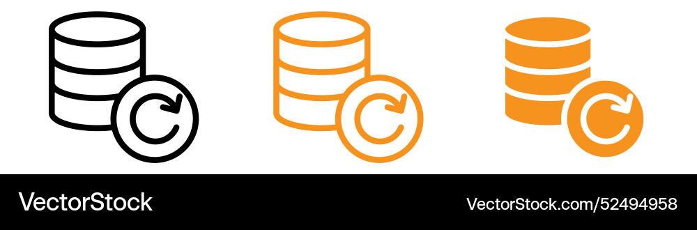 Data recovery icon set file restoration symbols Vector Image