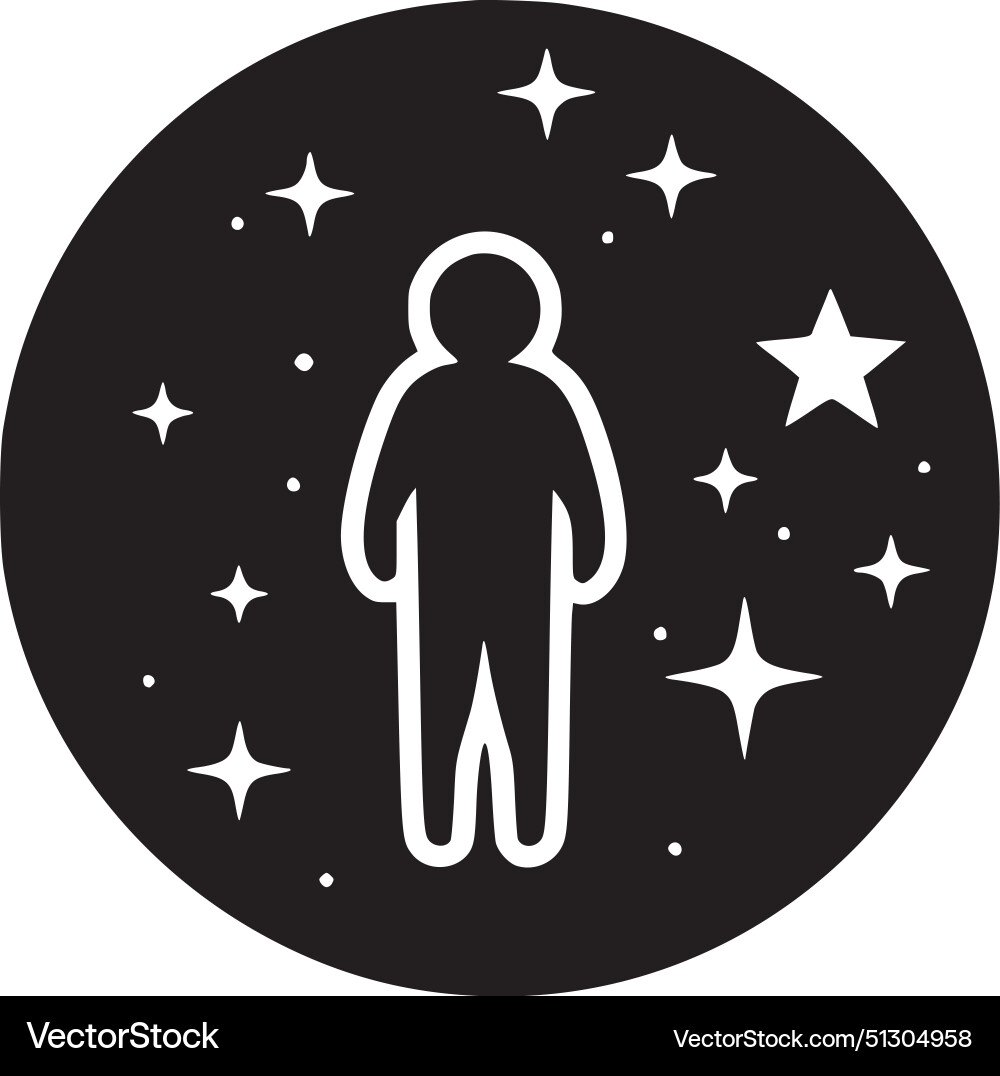 Galaxy - minimalist and simple silhouette Vector Image