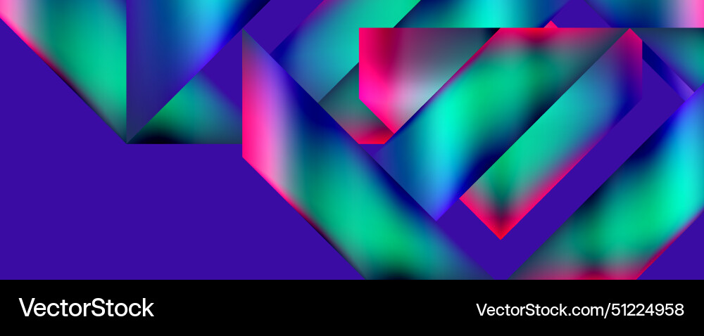 Neon colorful geometric shapes Royalty Free Vector Image