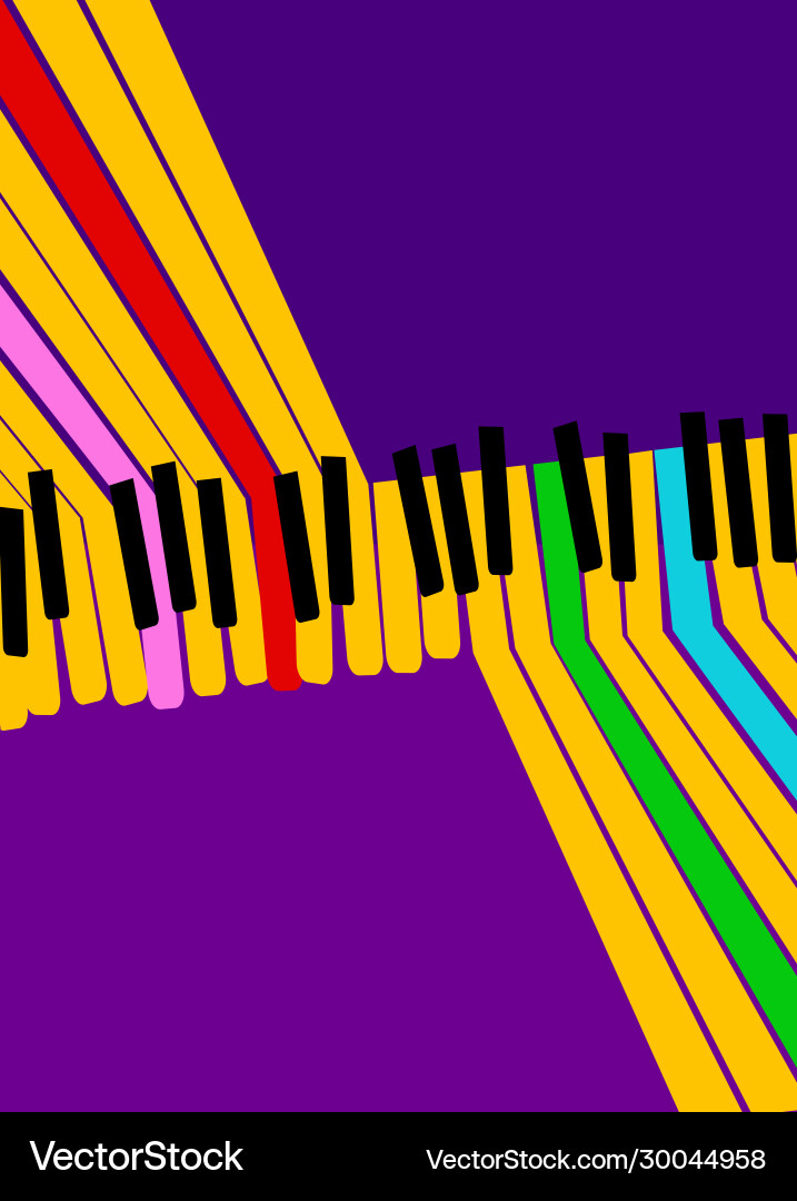 Rainbow Piano Background Royalty Free Vector Image
