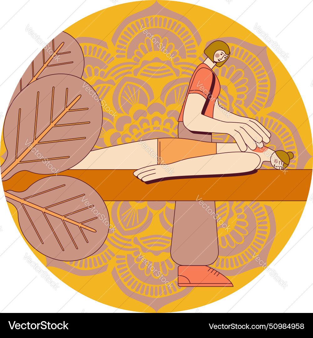 Trigger point massage therapy circle shape Vector Image
