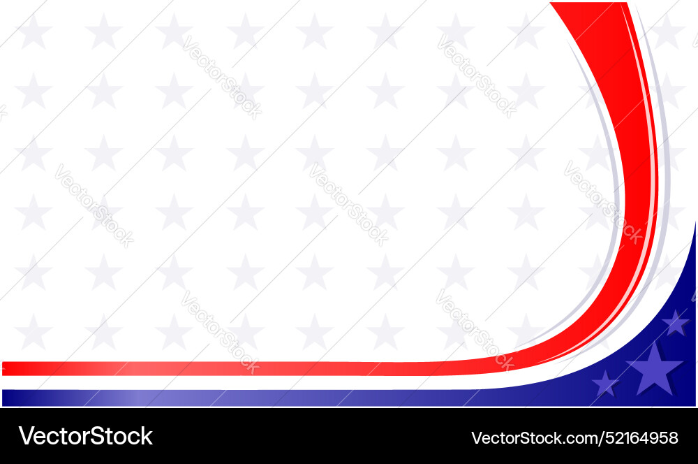 USA Patriotic Flag Border Royalty Free Vector Image