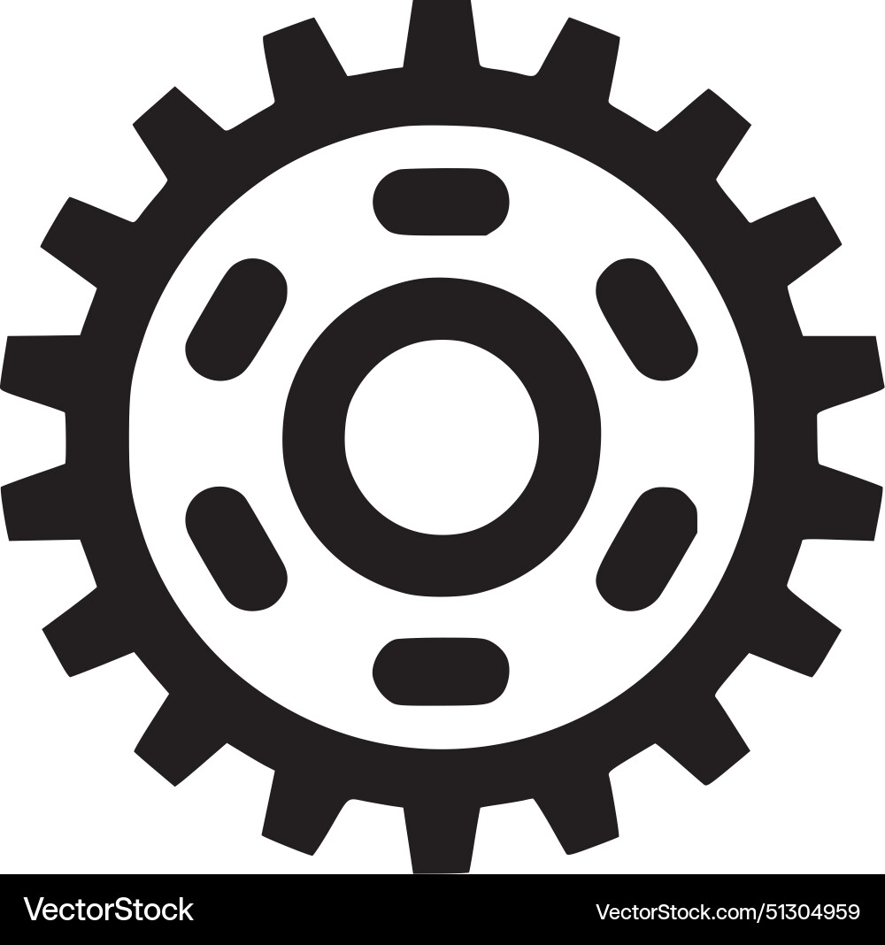 Gear - minimalist and simple silhouette Royalty Free Vector