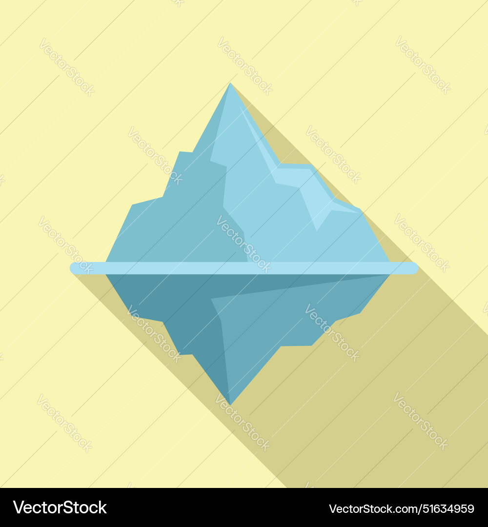 Iceberg floating with hidden danger in water Vector Image