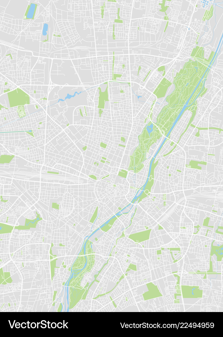 Munich City Map Royalty Free Vector Image - VectorStock