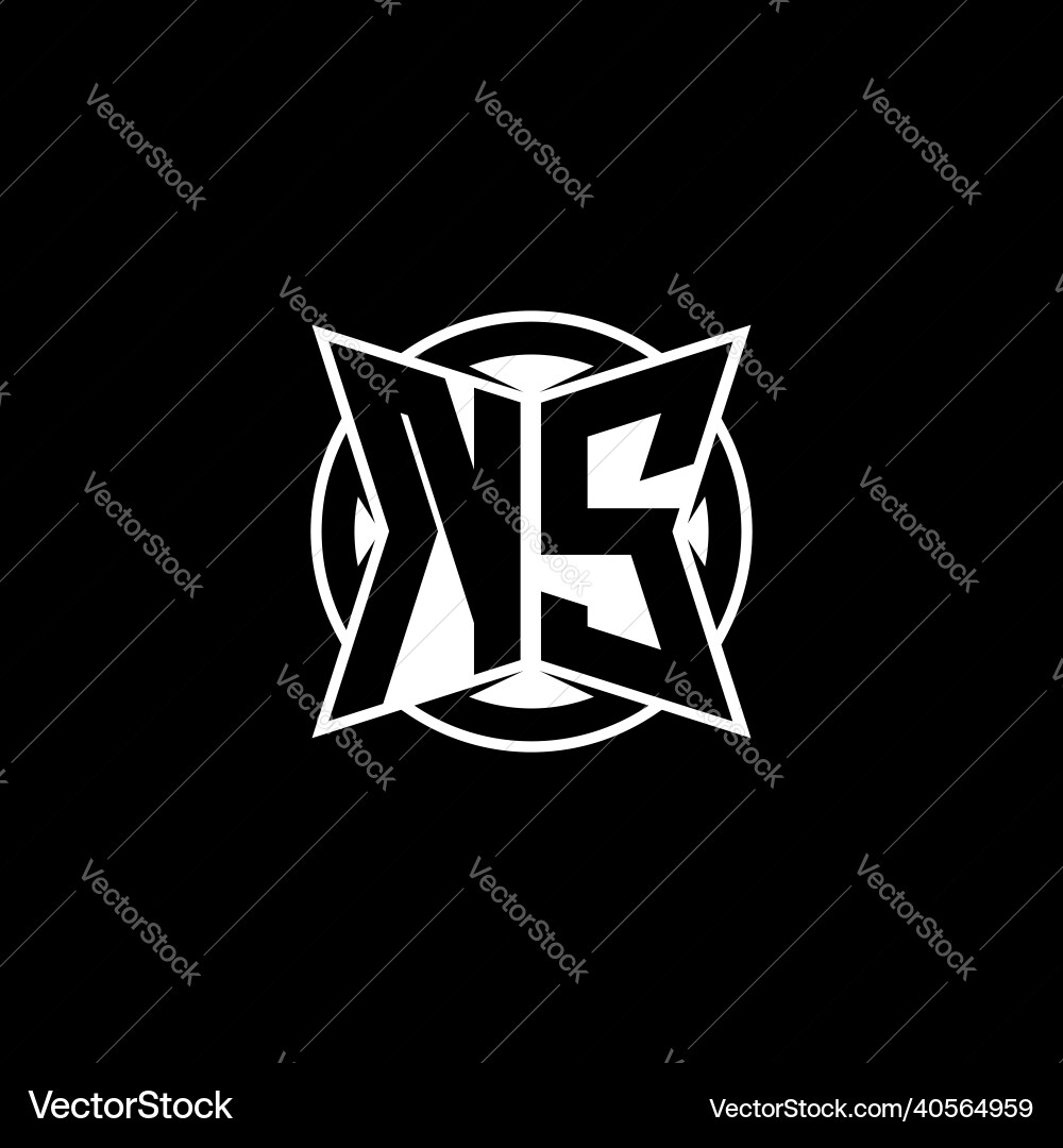Ns logo monogram design template Royalty Free Vector Image