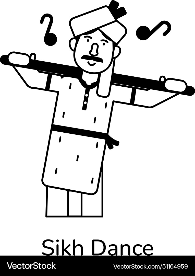 Sikh dance Royalty Free Vector Image - VectorStock