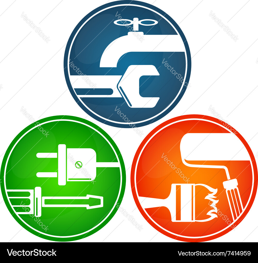 Symbols for home renovation Royalty Free Vector Image