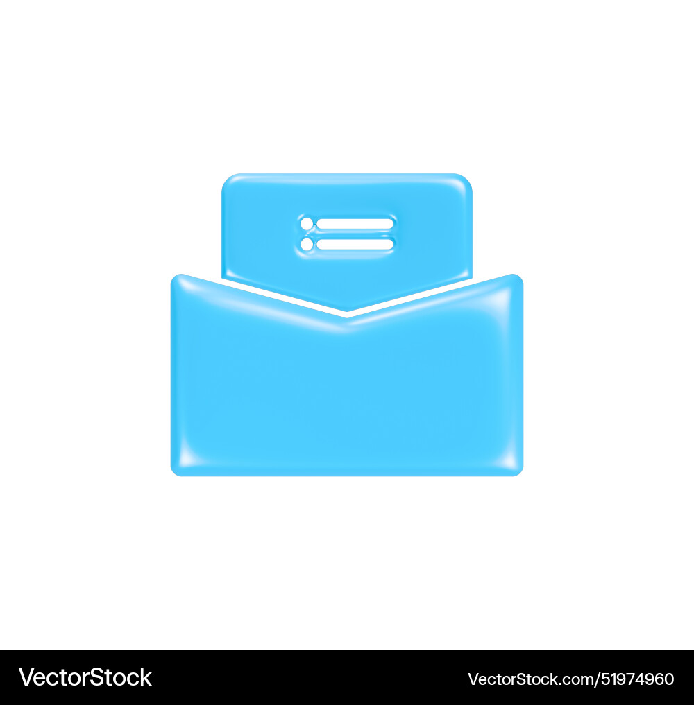 3d email icon Royalty Free Vector Image - VectorStock