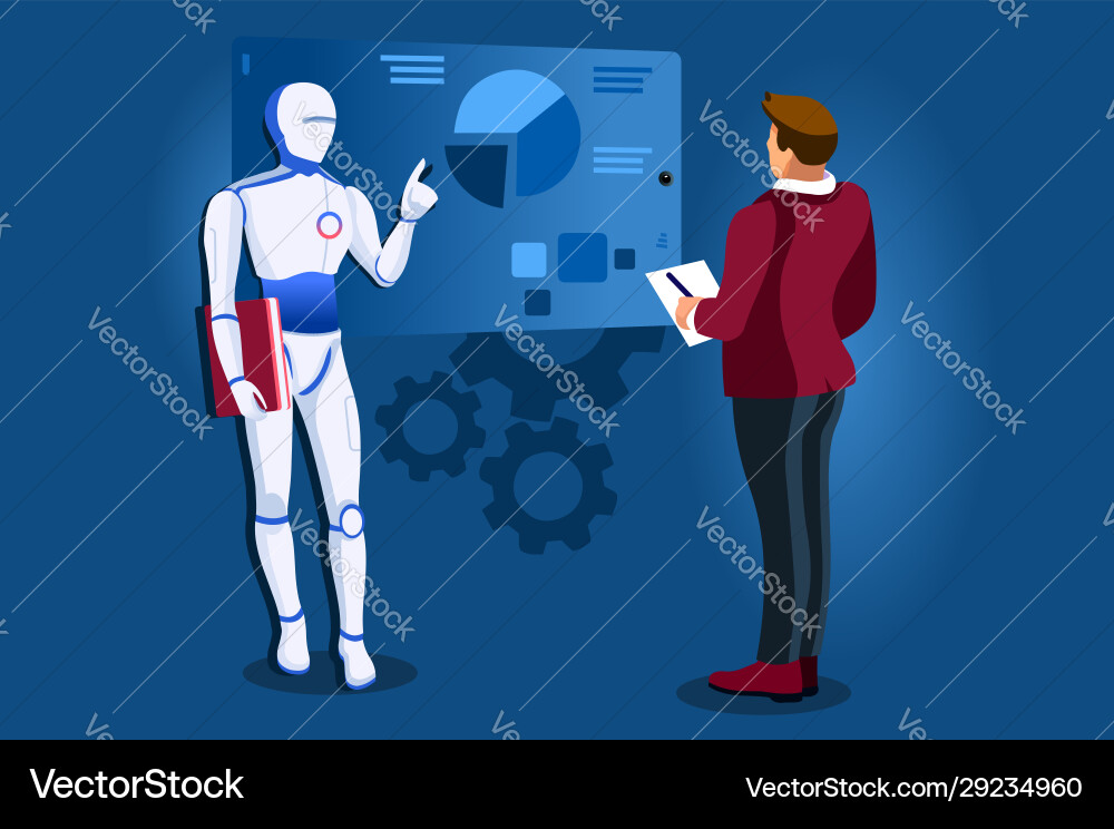 Artificial intelligence robot Royalty Free Vector Image