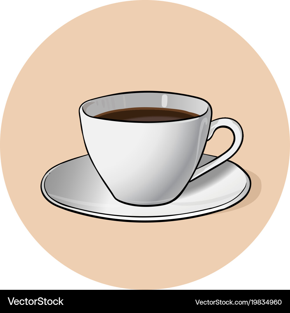 Cup of coffee chocolate Royalty Free Vector Image