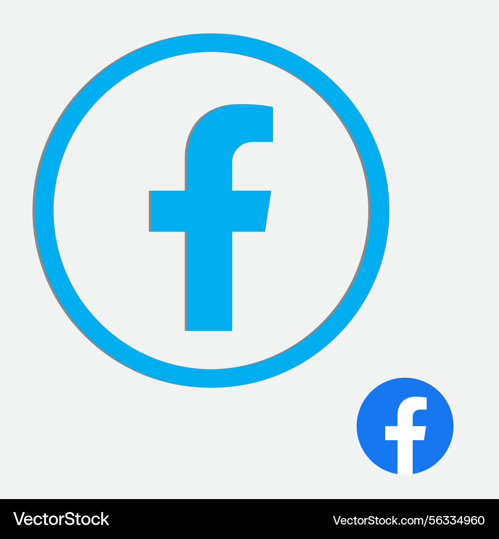 Facebook Icon Logo Royalty Free Vector Image - VectorStock