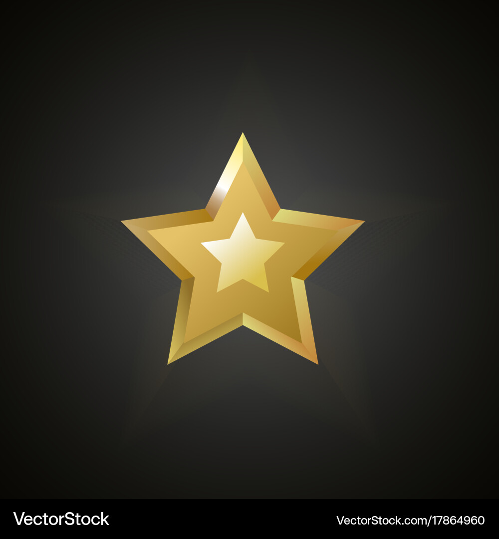 Golden bright shiny stars Royalty Free Vector Image