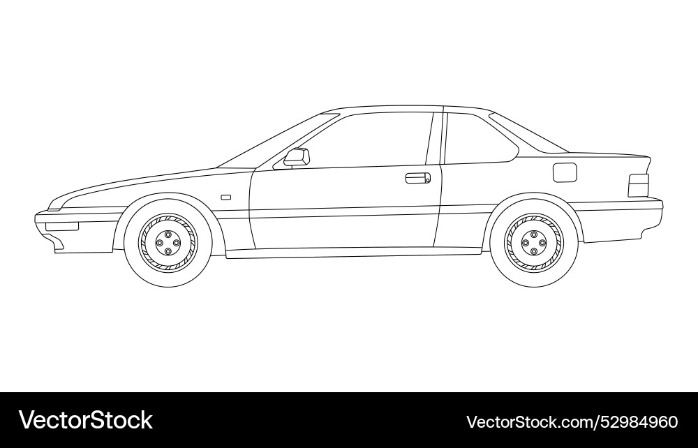 Honda prelude 1987 Royalty Free Vector Image - VectorStock