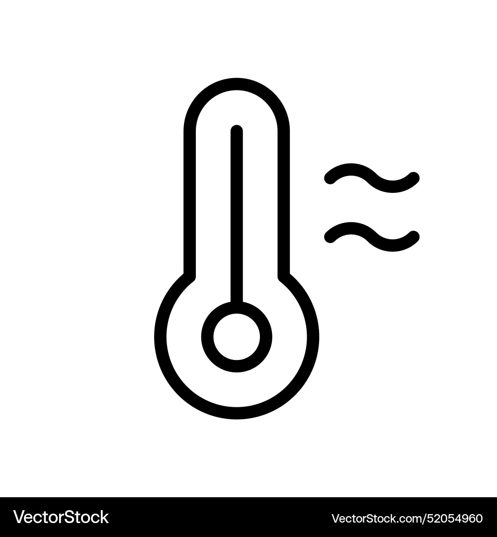 Hot icon for temperature indicators heat warnings Vector Image
