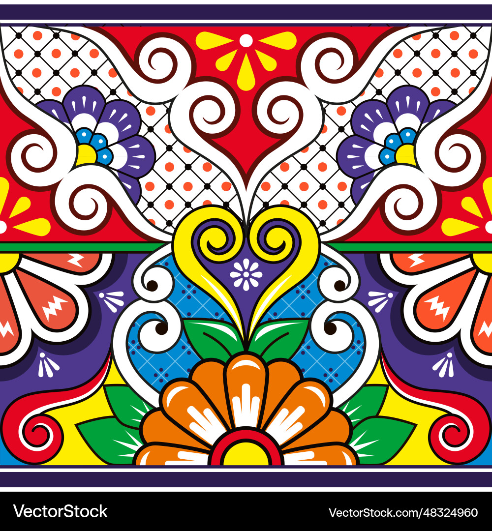 Mexican seamless pattern traditional Royalty Free Vector