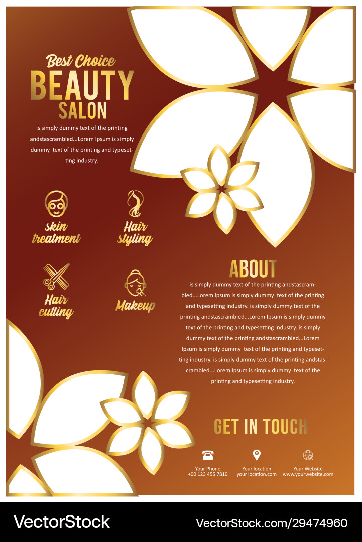 Salon flyer Royalty Free Vector Image - VectorStock