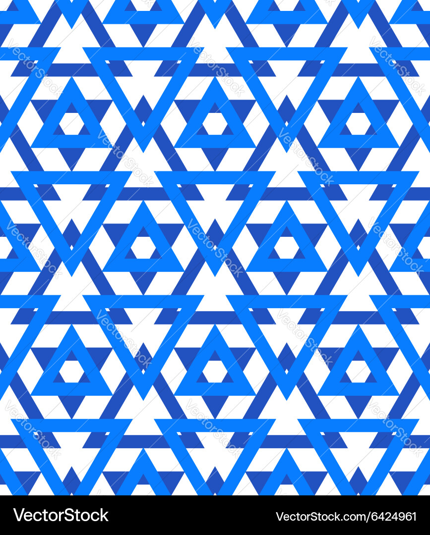 Blue Geometric Pattern - Star of David Royalty Free Vector
