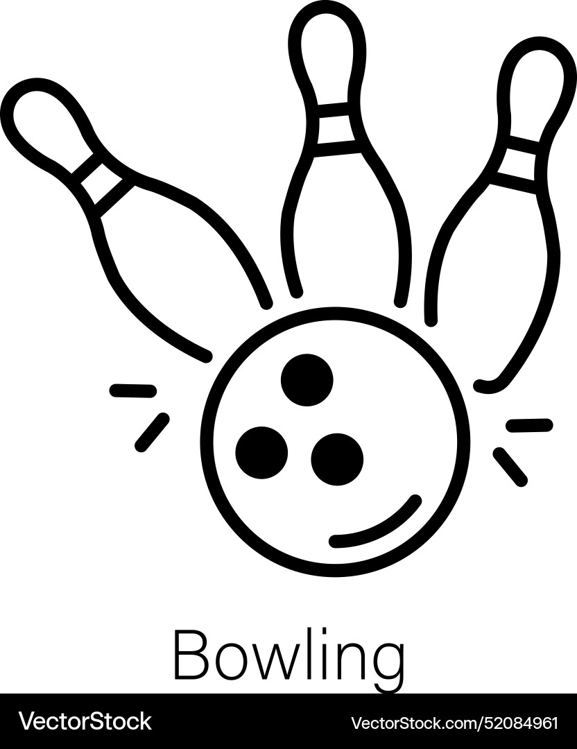 Bowling Royalty Free Vector Image - VectorStock