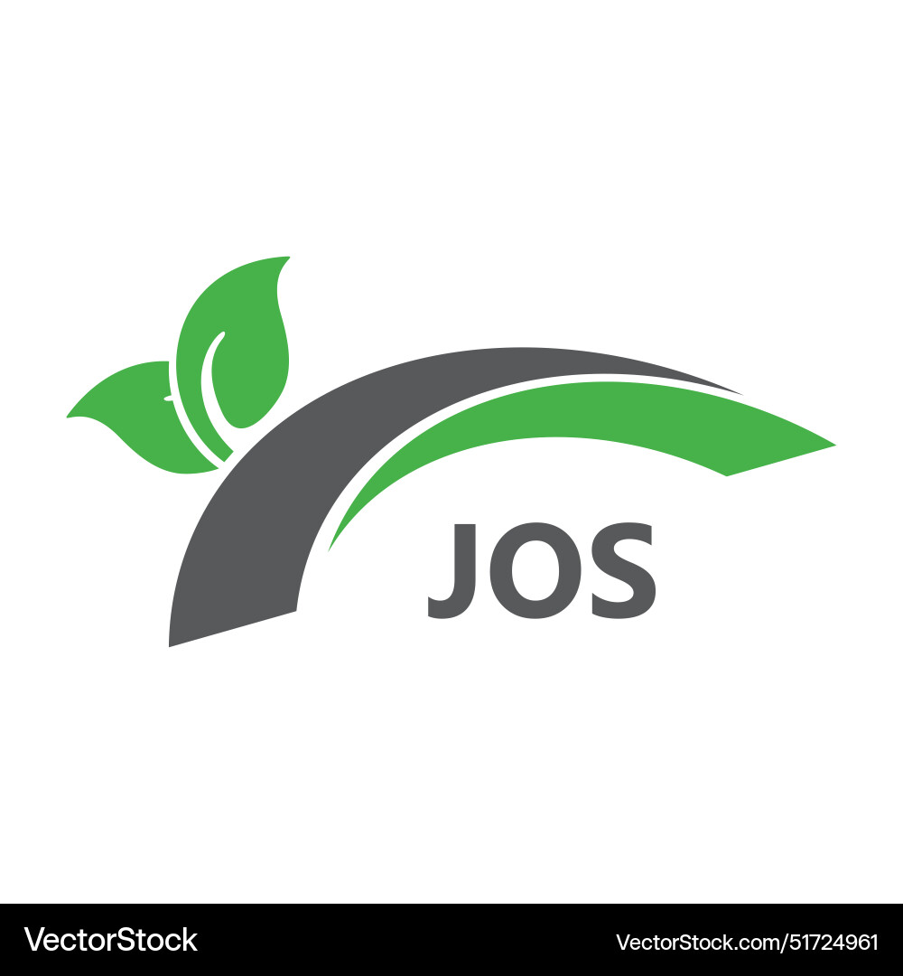 Jos letter logo design on white background Vector Image