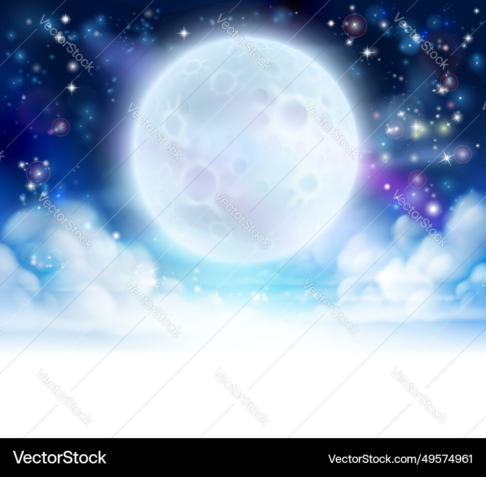 Moon sky header background Royalty Free Vector Image