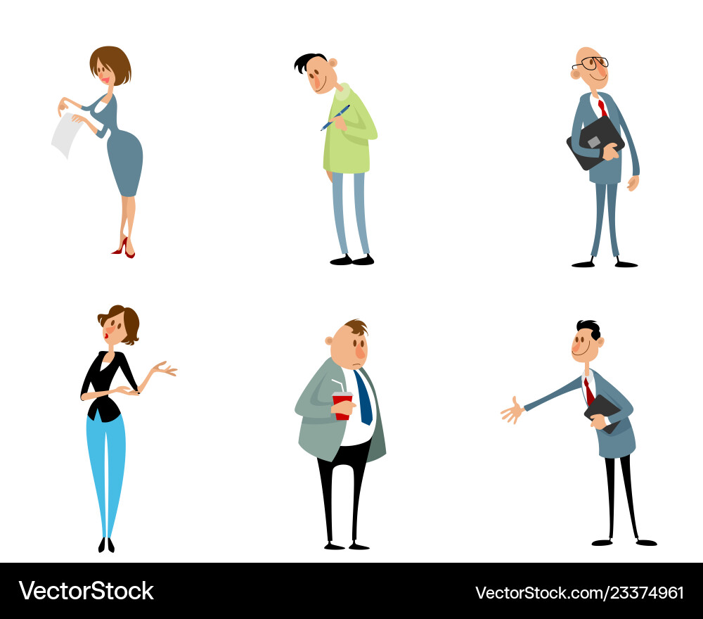 Set of funny characters Royalty Free Vector Image