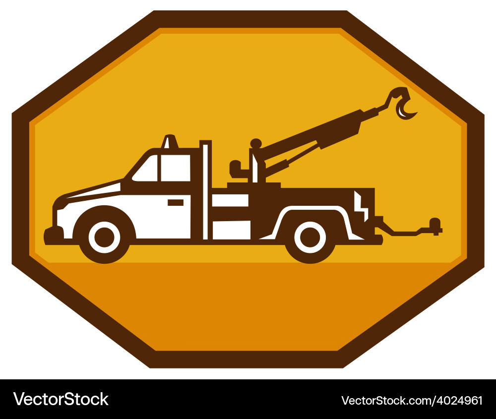 Vintage Tow Wrecker Truck Royalty Free Vector Image