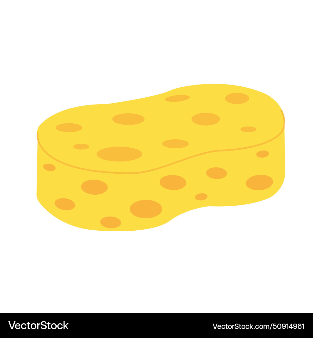 Yellow sponge icon made of soft Royalty Free Vector Image