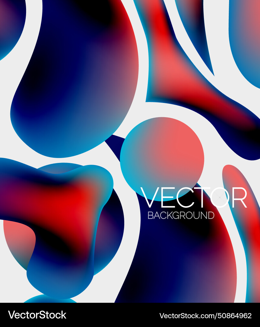 Abstract liquid bubble background liquid Vector Image