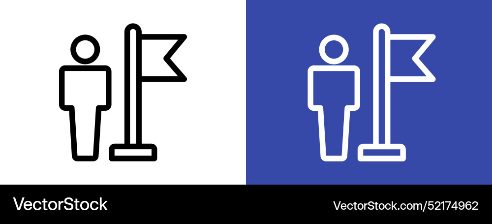 Ambassador logo sign set outline Royalty Free Vector Image