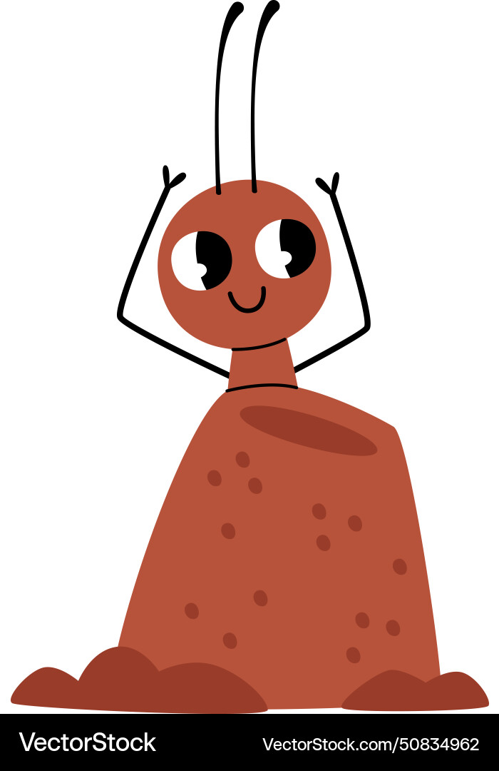 Ant and anthill Royalty Free Vector Image - VectorStock