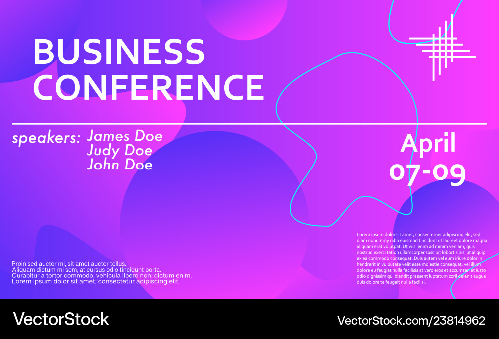 Business conference invitation design template Vector Image