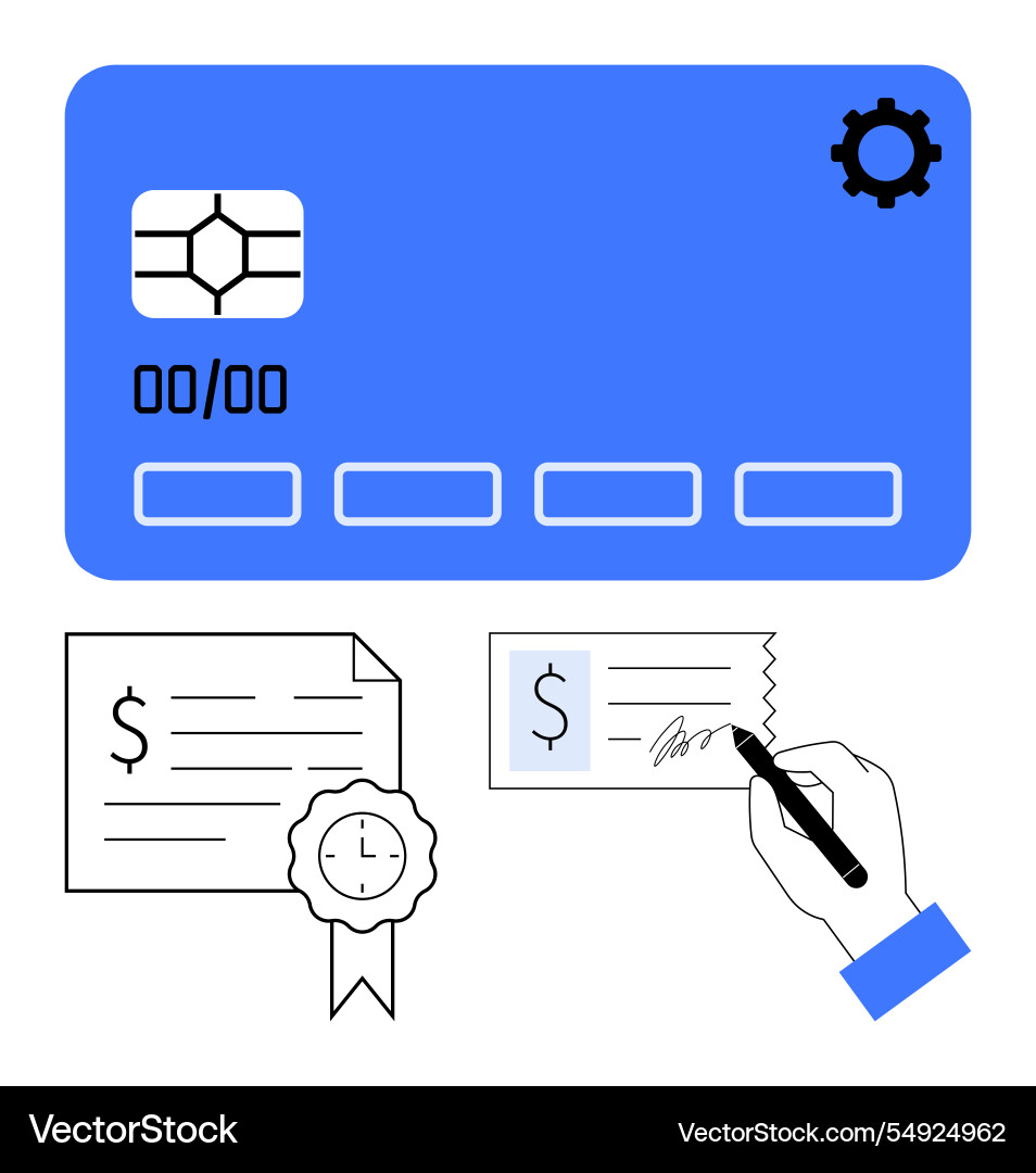 Electronic payment integration with digital Vector Image