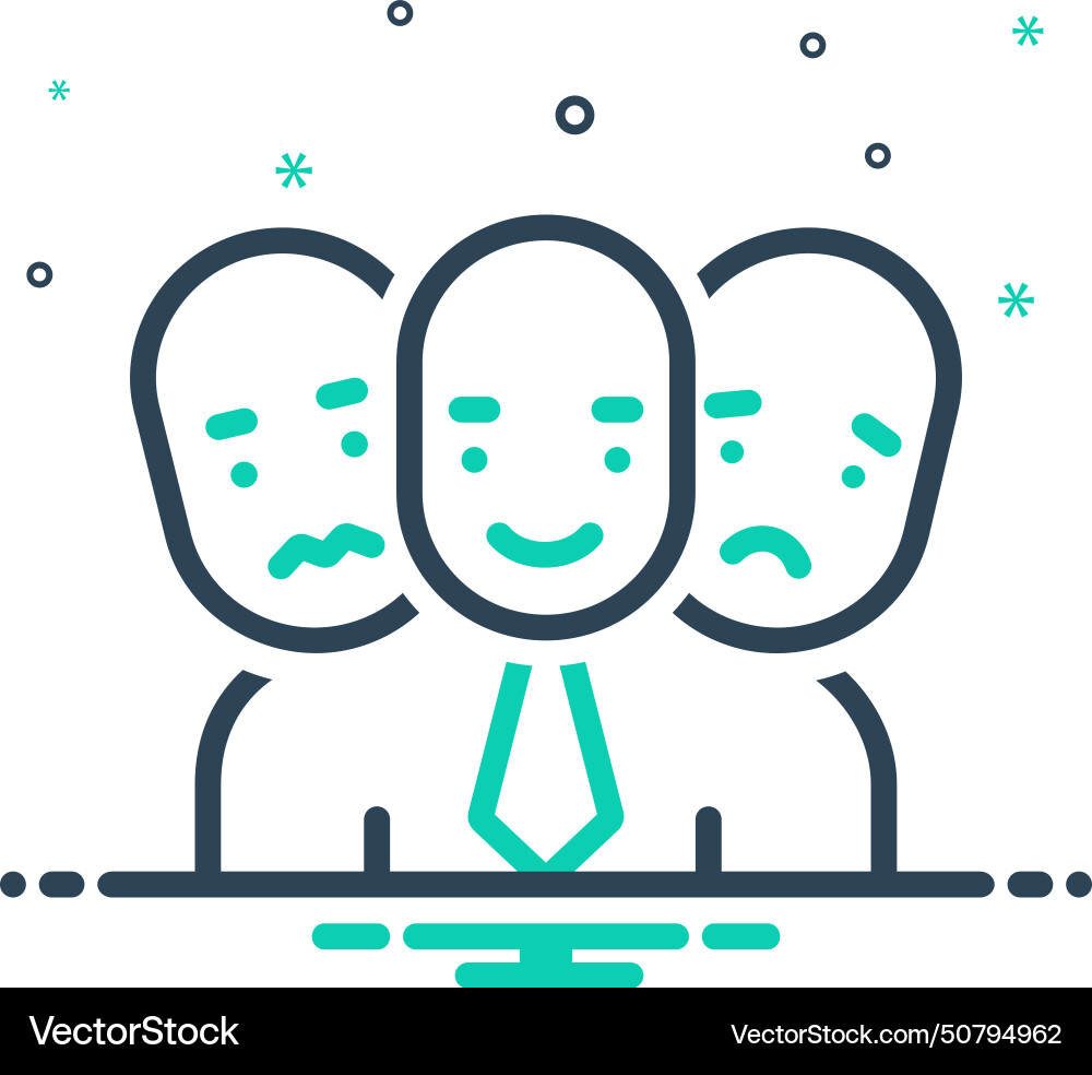 Multiple personality Royalty Free Vector Image