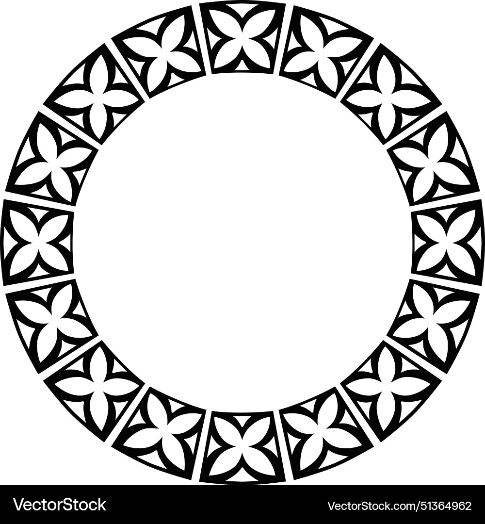 Polynesian tattoo tribal circle design samoan Vector Image
