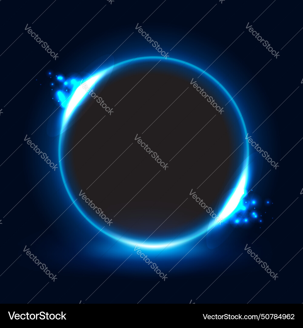 Round blue light Royalty Free Vector Image - VectorStock