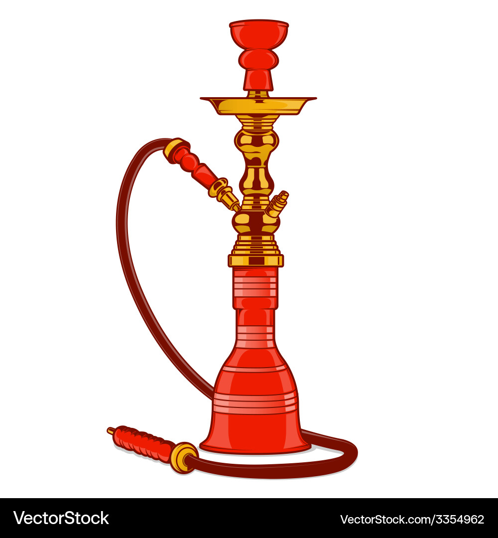 Shisha with pipe Royalty Free Vector Image - VectorStock