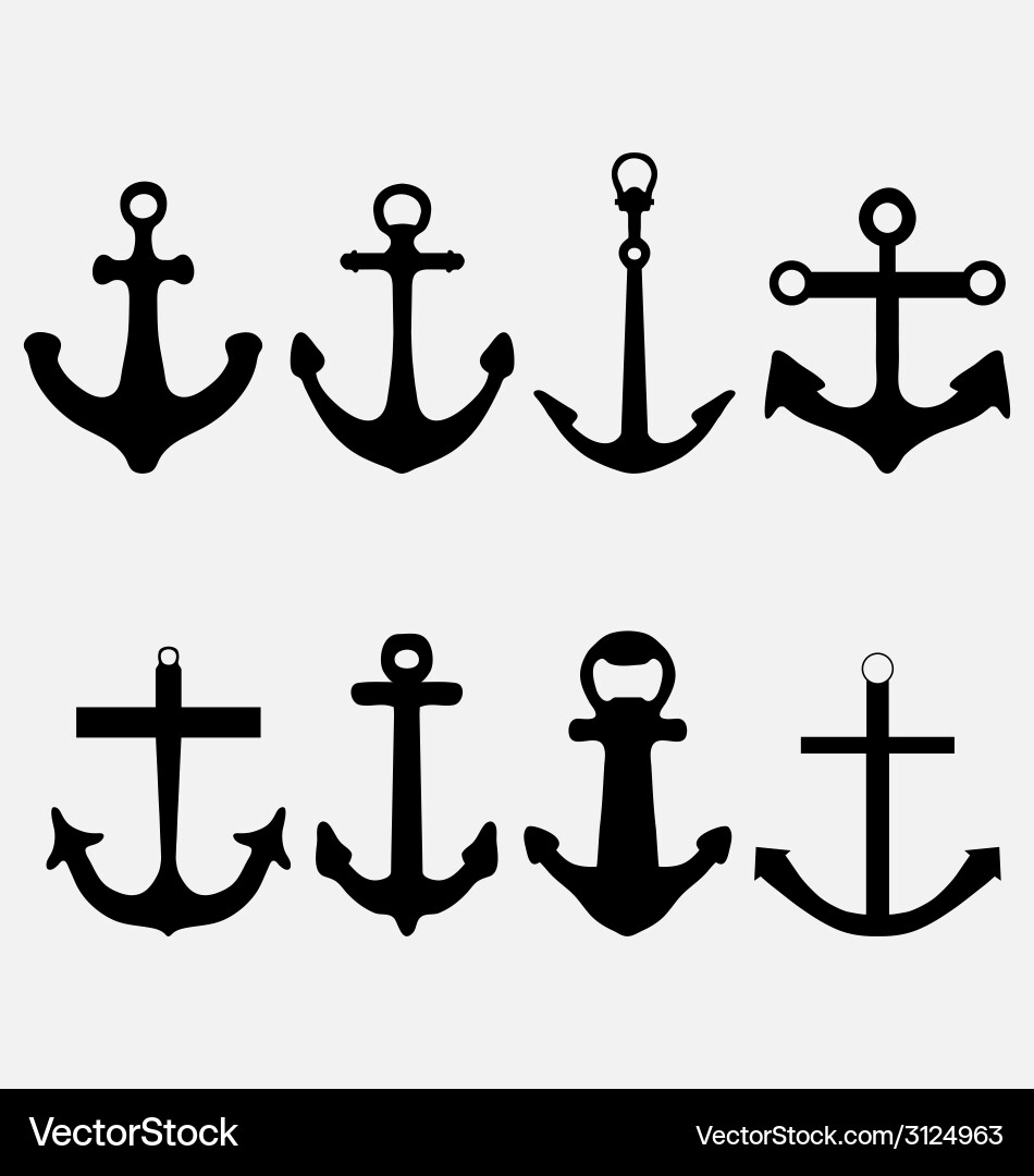 Anchors Royalty Free Vector Image - VectorStock