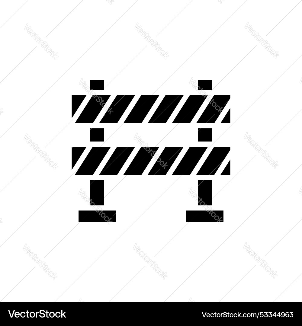 Barrier line icon isolated on white background Vector Image