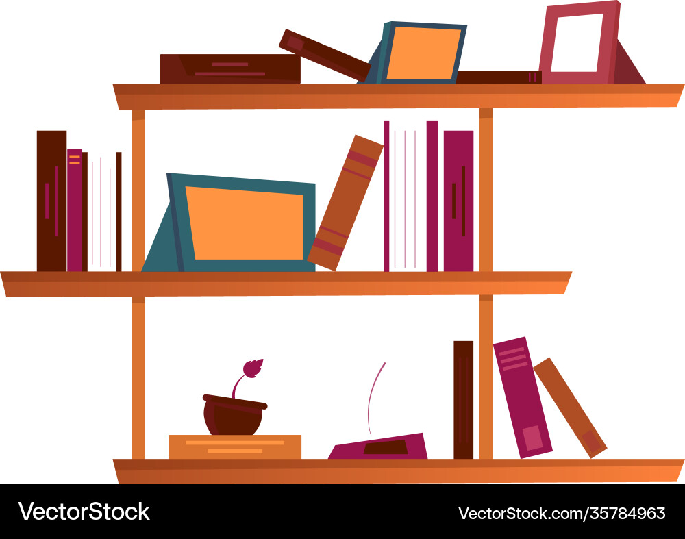 Books rack icon Royalty Free Vector Image - VectorStock